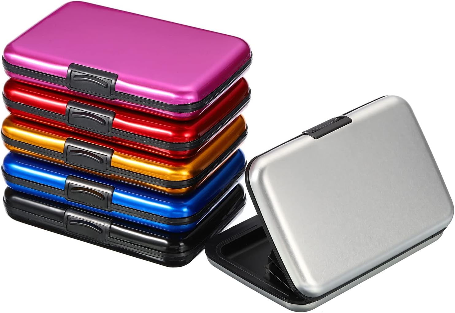 Amazon.com: PATIKIL Aluminum Wallet Credit Card Holder, 6 Pack 6 Slots ...