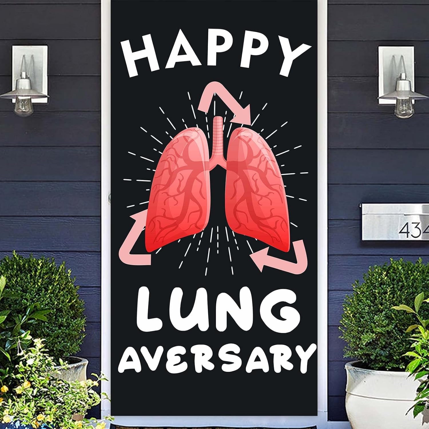 Amazon.com: Happy Lung A Versary Door Banner Background Lung Transplant ...