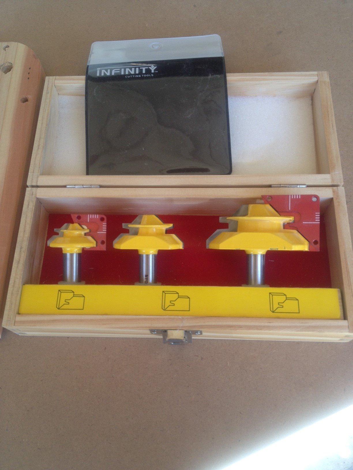 YONICO Lock Miter 22.5 Degree 2 Bit Router Bit Set 22.5 Degree 1/2-Inch ...