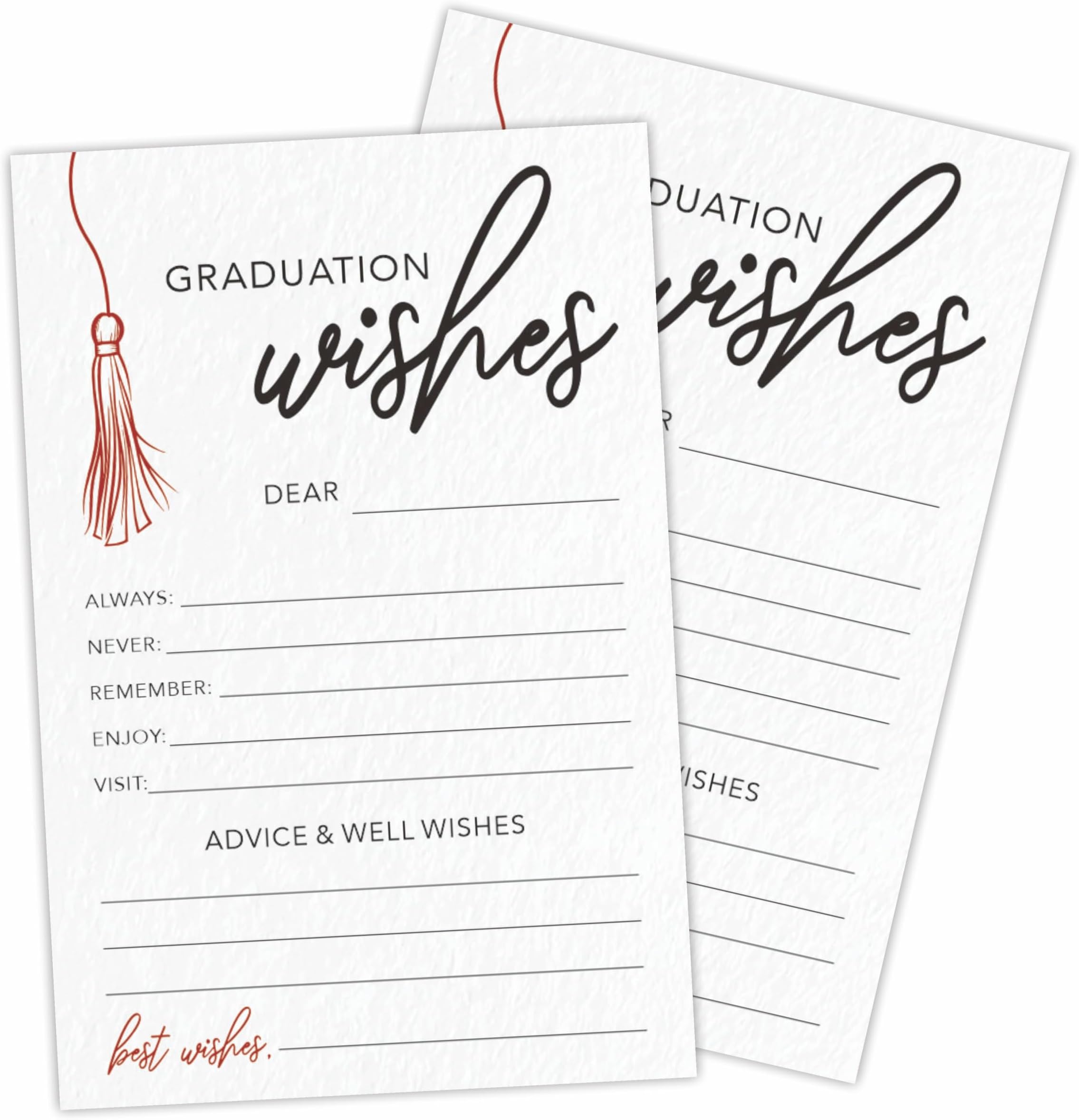 Amazon.com: luixd 30 Minimalism Graduation Advice & Wishes Cards - Blue ...