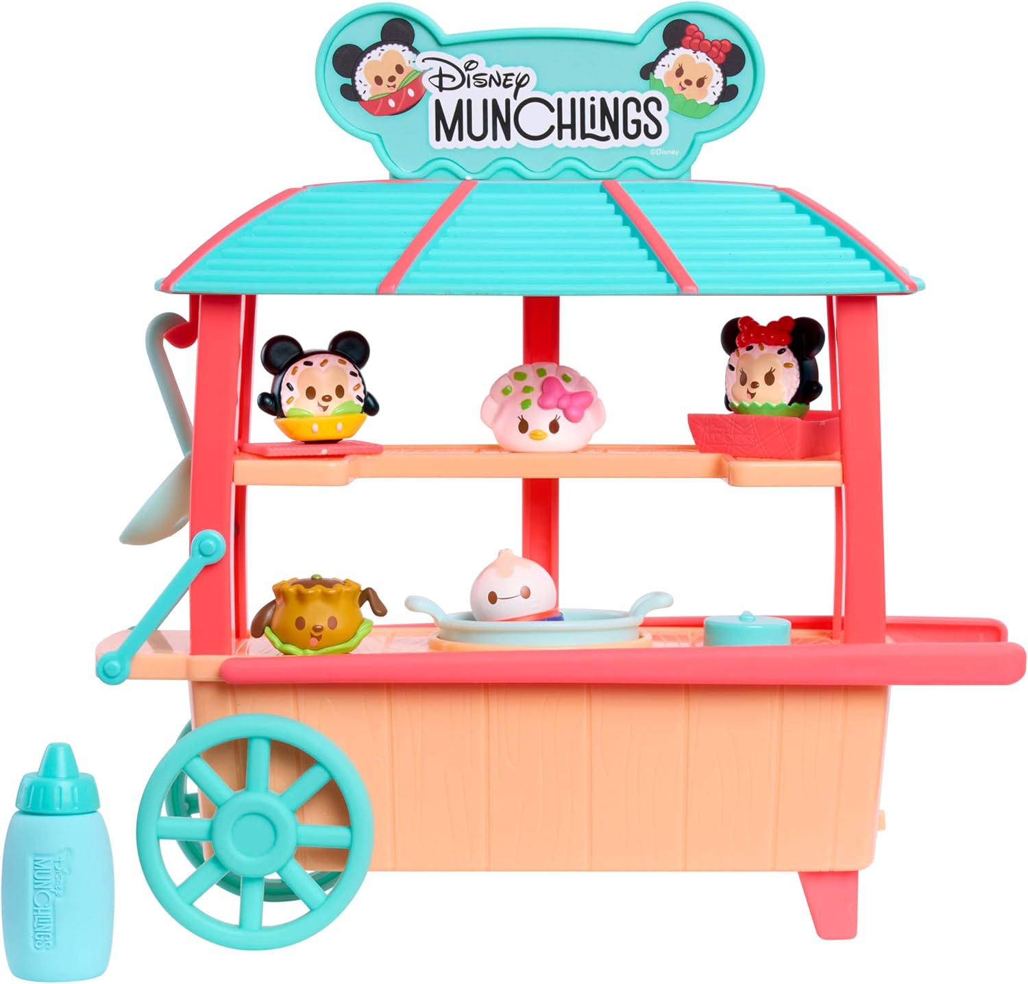 Amazon.com: Just Play Disney Munchlings Dumpling Cart, 11-Piece Color ...