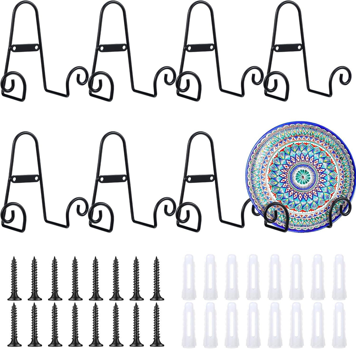 Amazon.com: Blulu 8 Pcs Wall Mount Display Stands - Medium Wall Easel ...