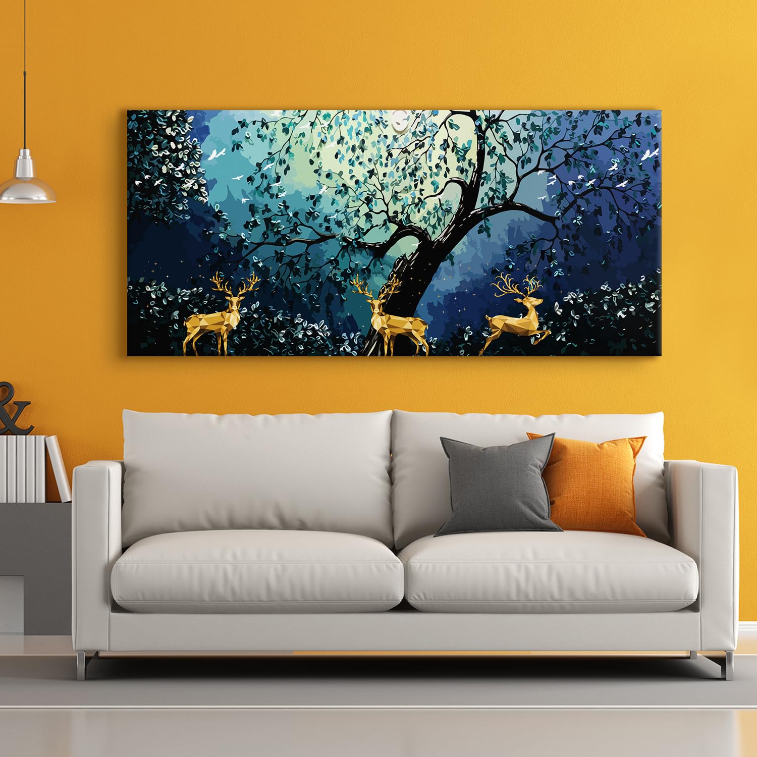 LADECOR Large Abstract Wall Art Nature Painting. Modern Art Large Size ...