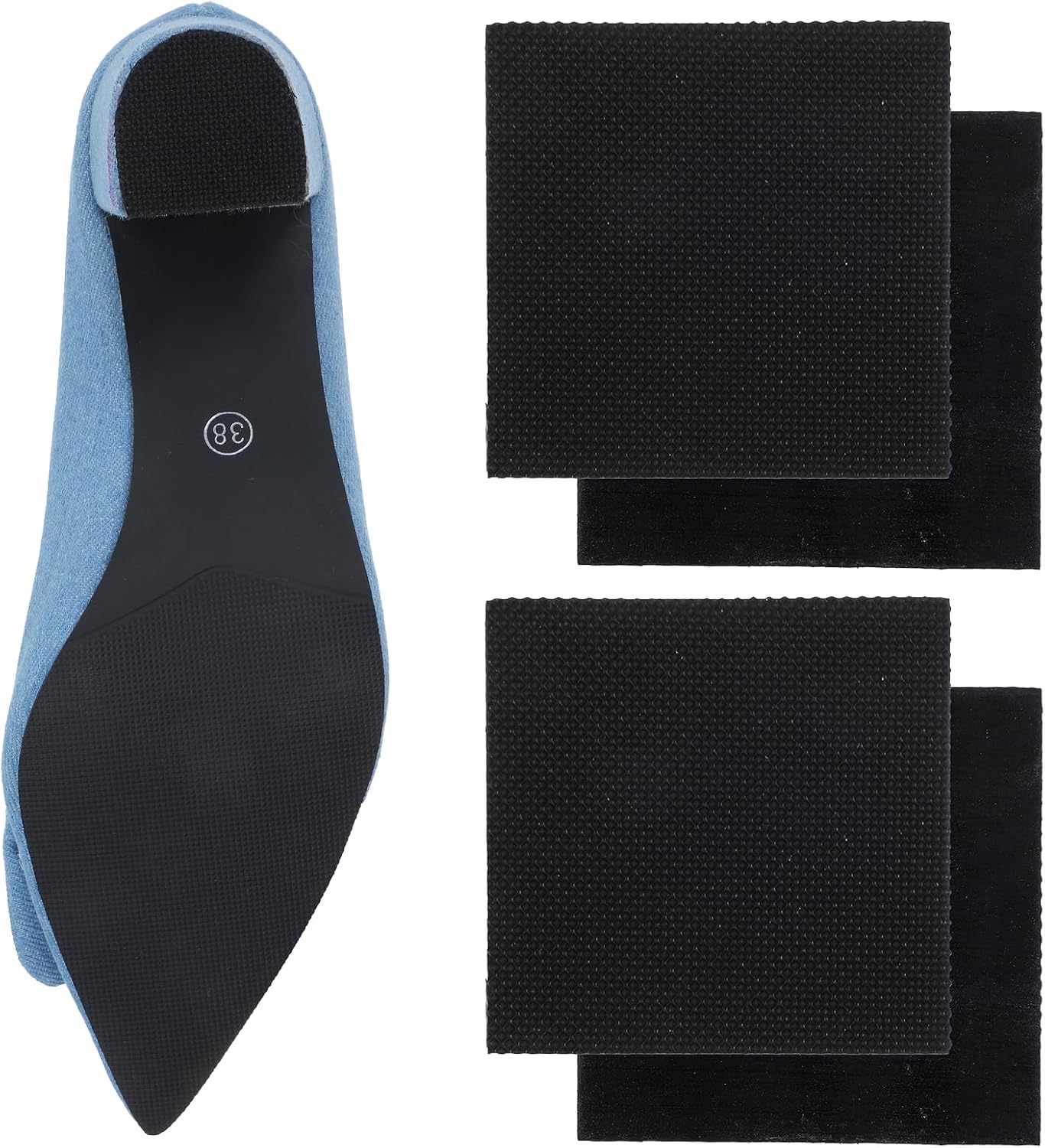 Amazon.com: 2 Pairs Shoe Heel Repair Rubber Pads, Cuttable Square Boot ...