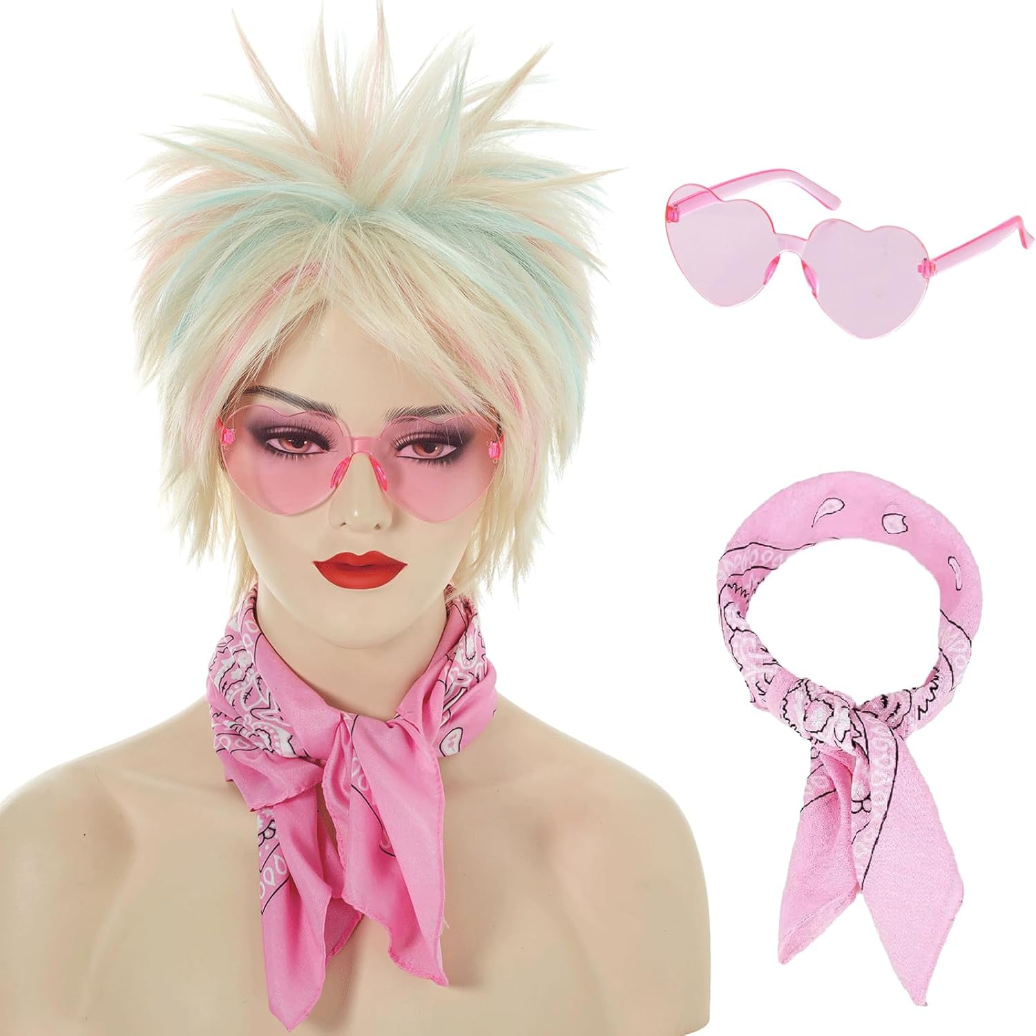 Amazon.com: FYXZHUO Women’s Short Straight Mixed Color Blonde & Light ...