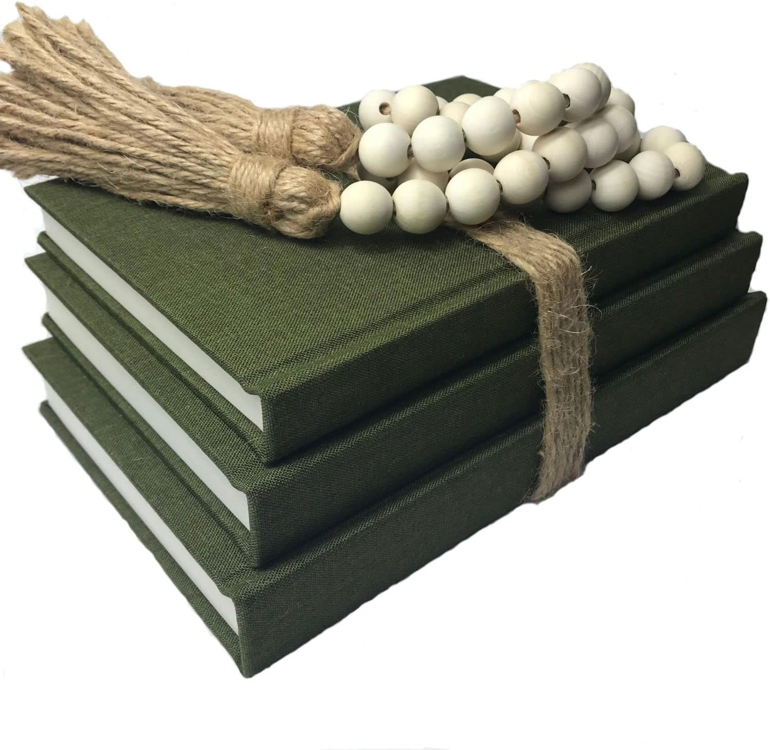 Amazon.com: Covington & Branch CO. Linen Covered Decorative Books, Set ...