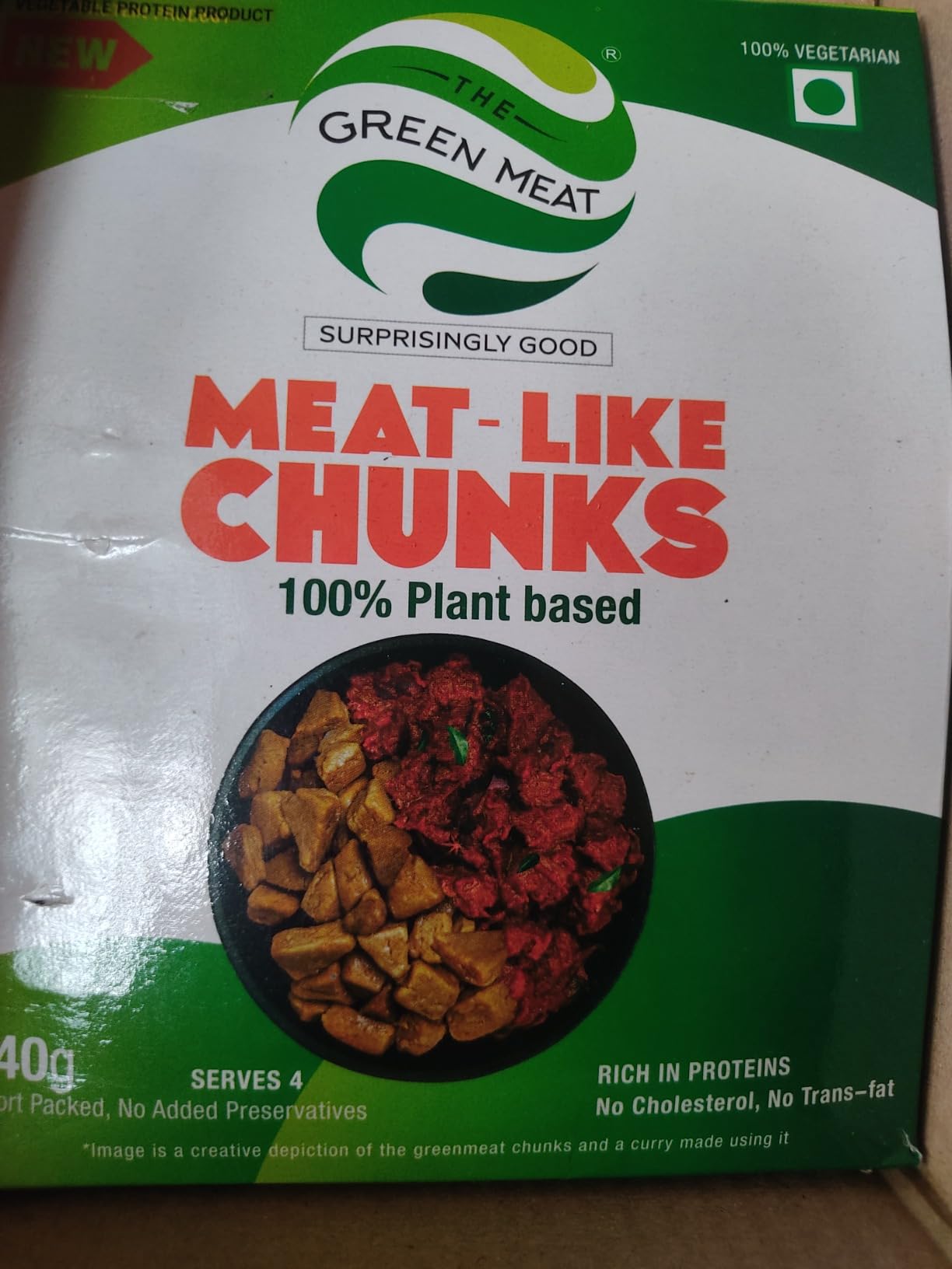 The Greenmeat Curry Cuts/Chunks, 100% Plant based & Vegetarian Meat ...