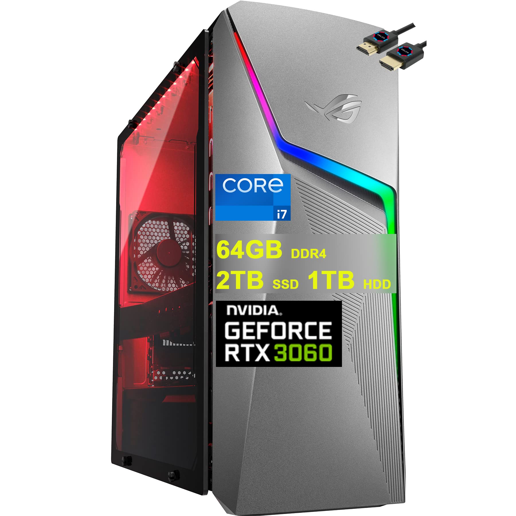 ASUS ROG Strix GL10 Gaming Desktop, AMD Ryzen 5-3600X,