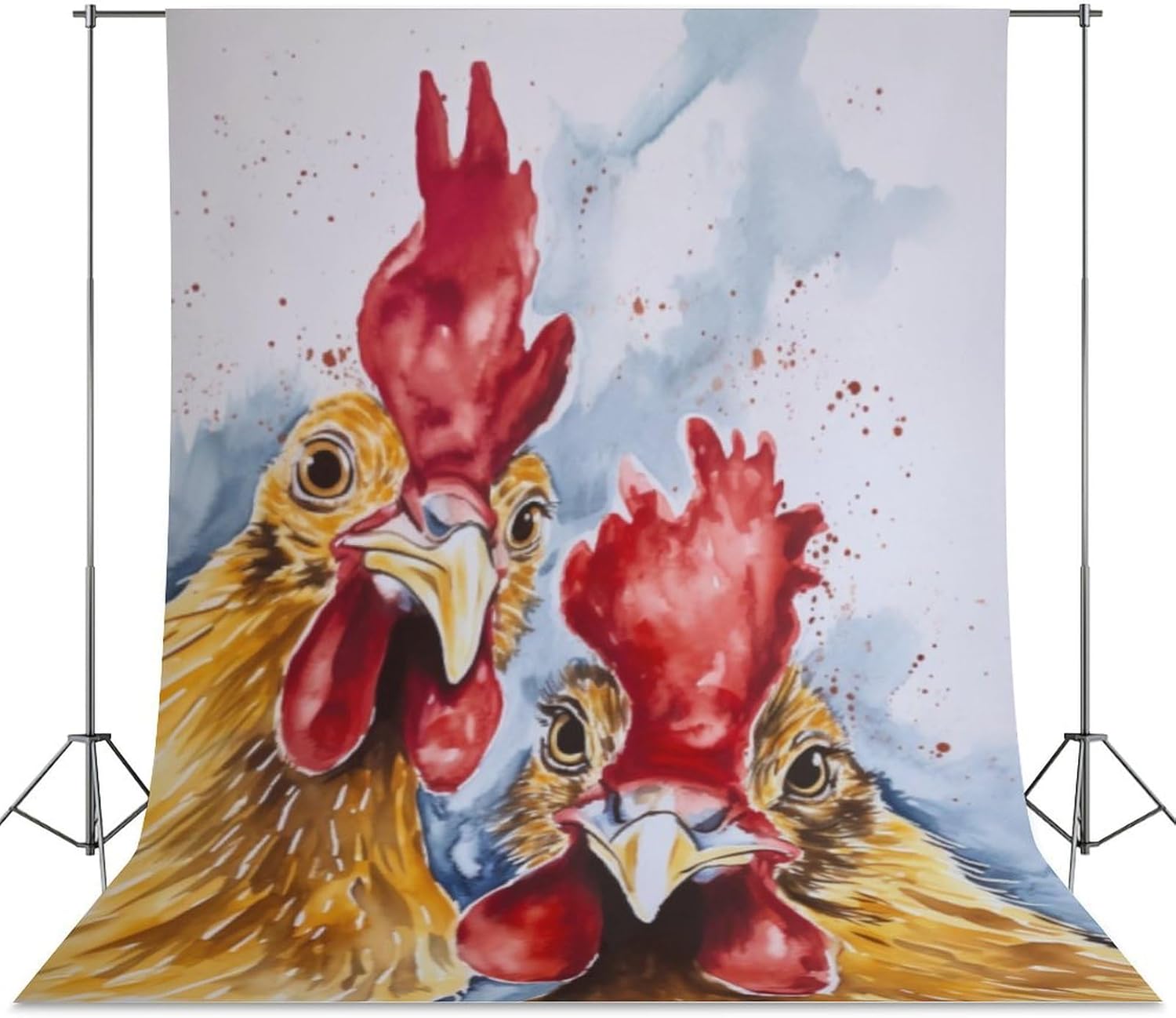 Amazon.com : Rooster Hen Photo Banner Backdrop Backdrop 7Wx5H Ft Party ...