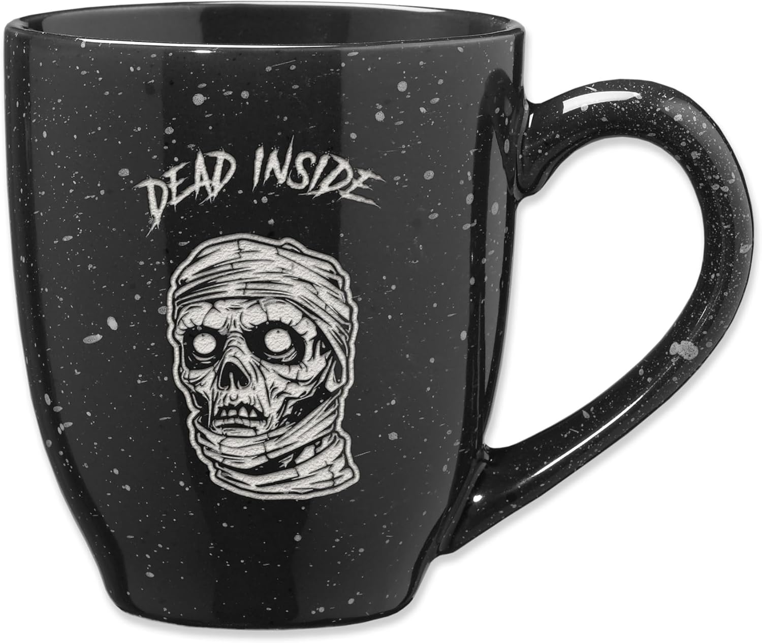 Amazon.com: Greater Distance Halloween Dead Inside Zombie Black 16-Oz ...