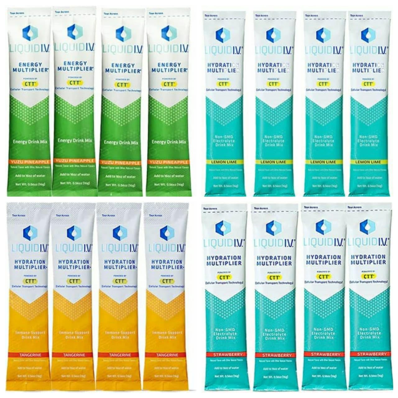 Buy Liquid I.V Hydration Multiplier - Hydration Powder Packets - 16 ...