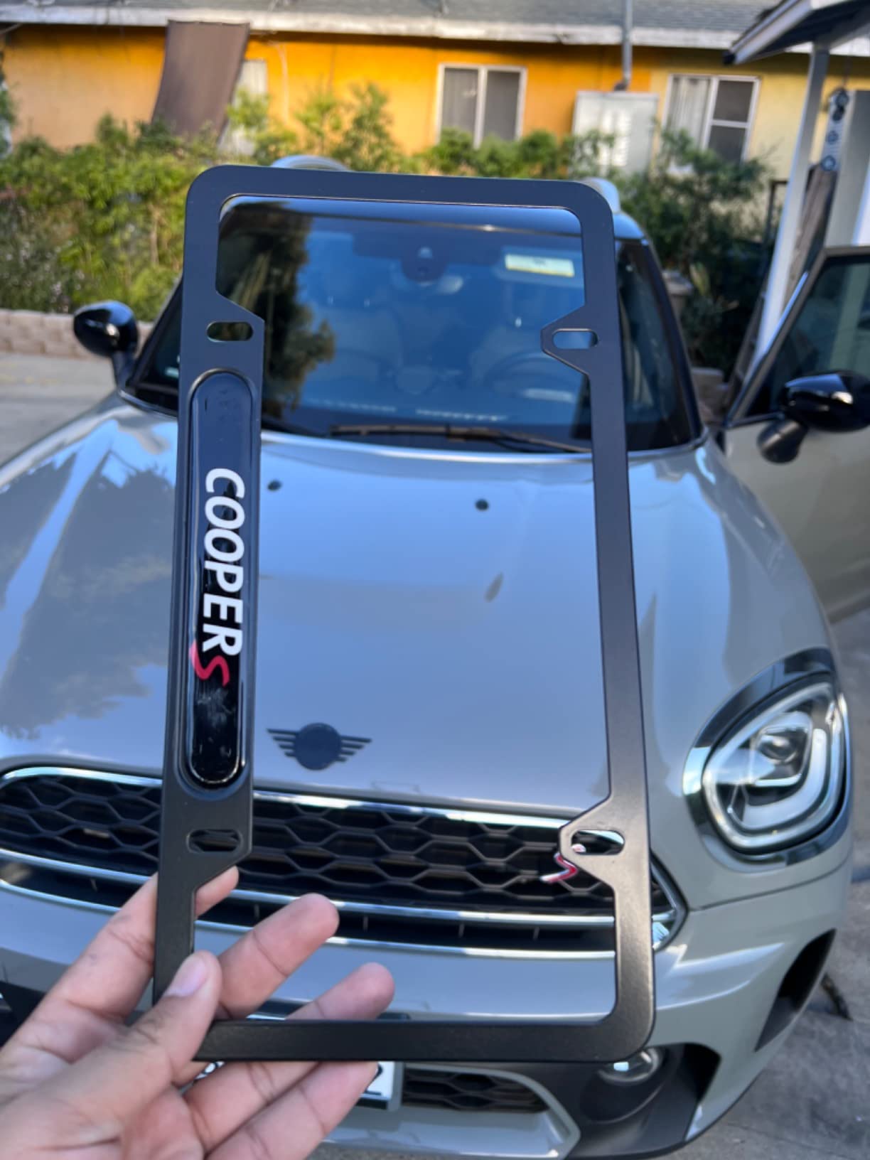 Amazon.com: Car Stainless Steel Metal Coopers License Plate Frame for ...