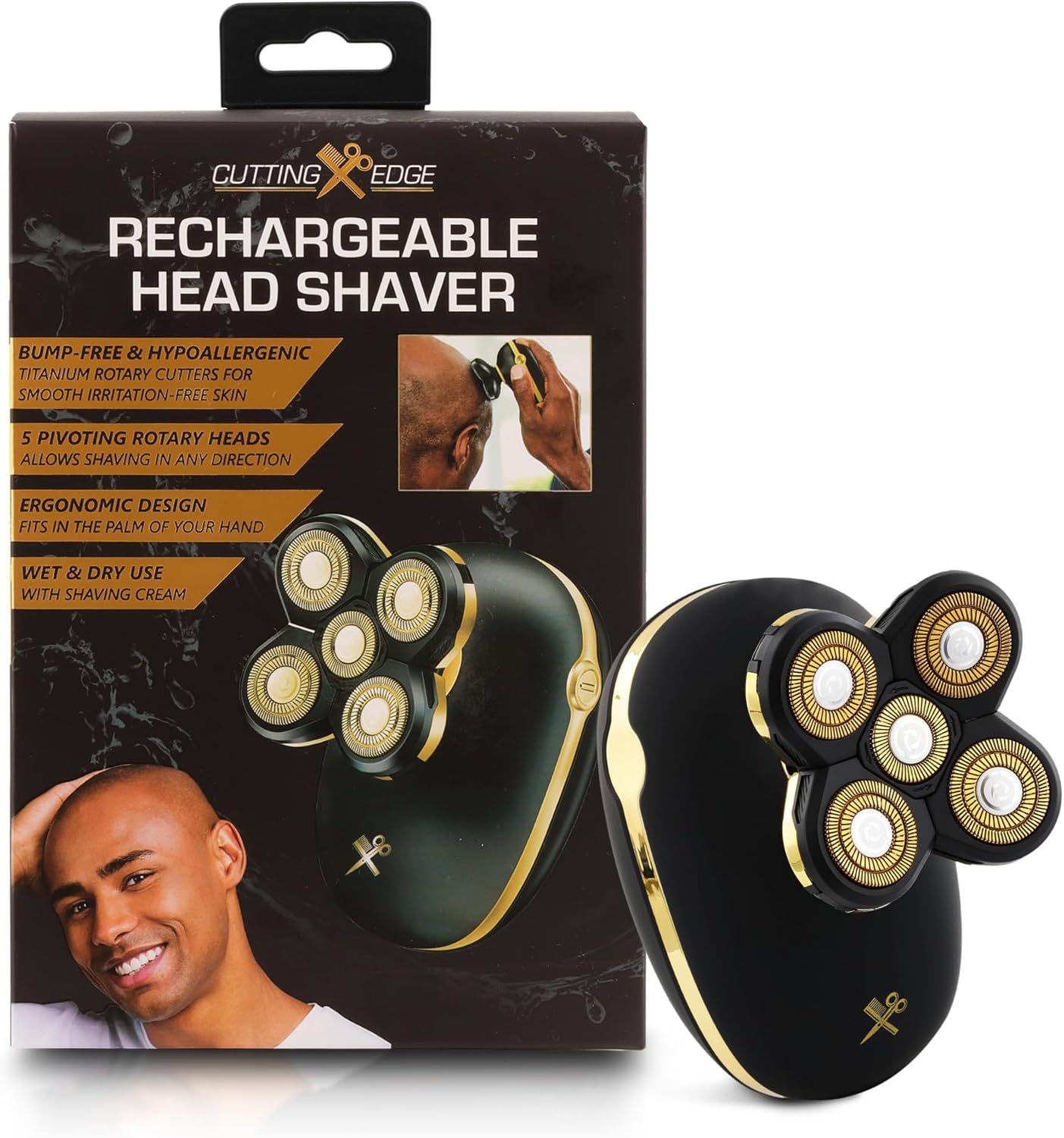 Amazon.com: Cutting Edge Rechargeable Shaver for Bald Men ...