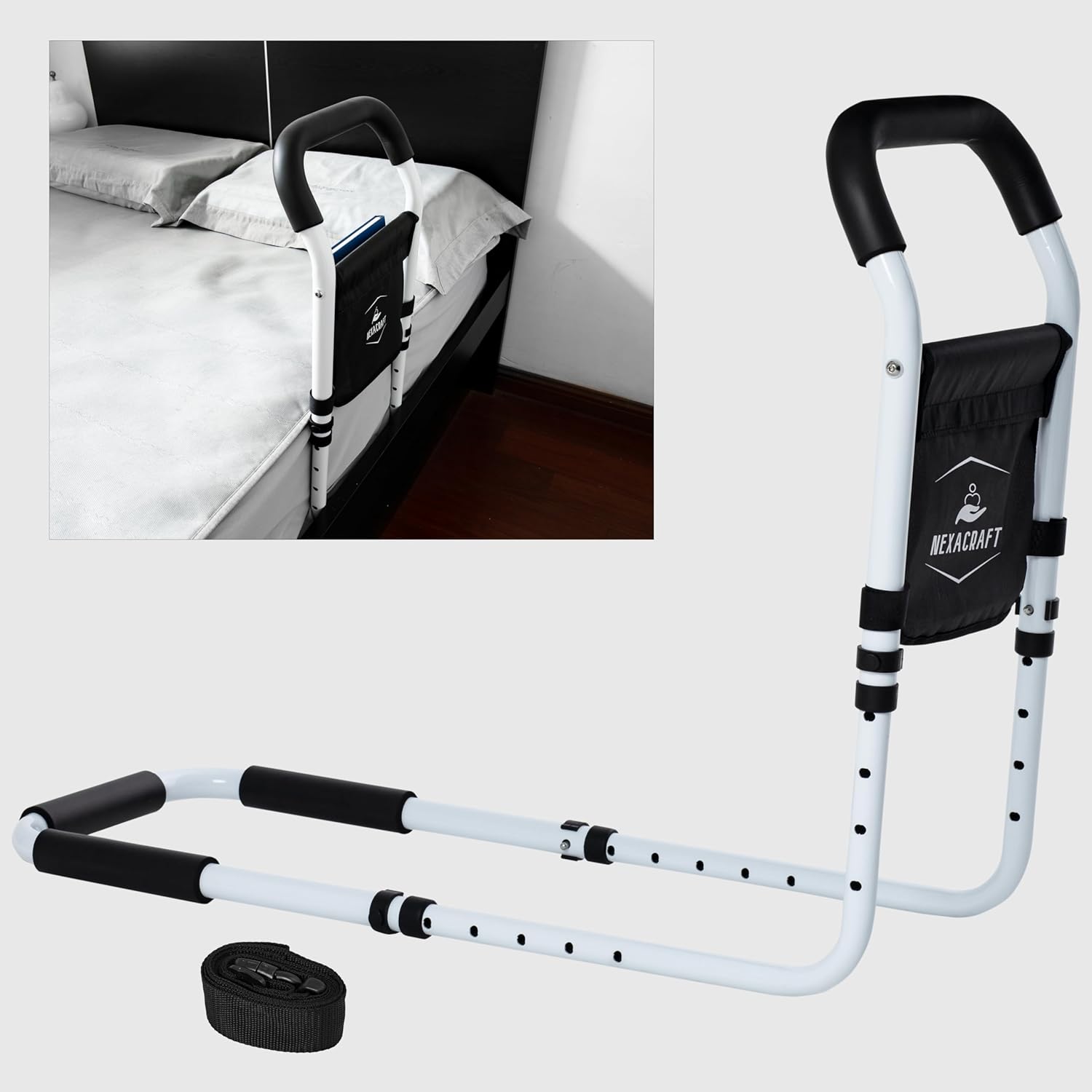 Amazon.com: NEXACRAFT Bed Rails for Elderly Adults Safety - Adjustable ...