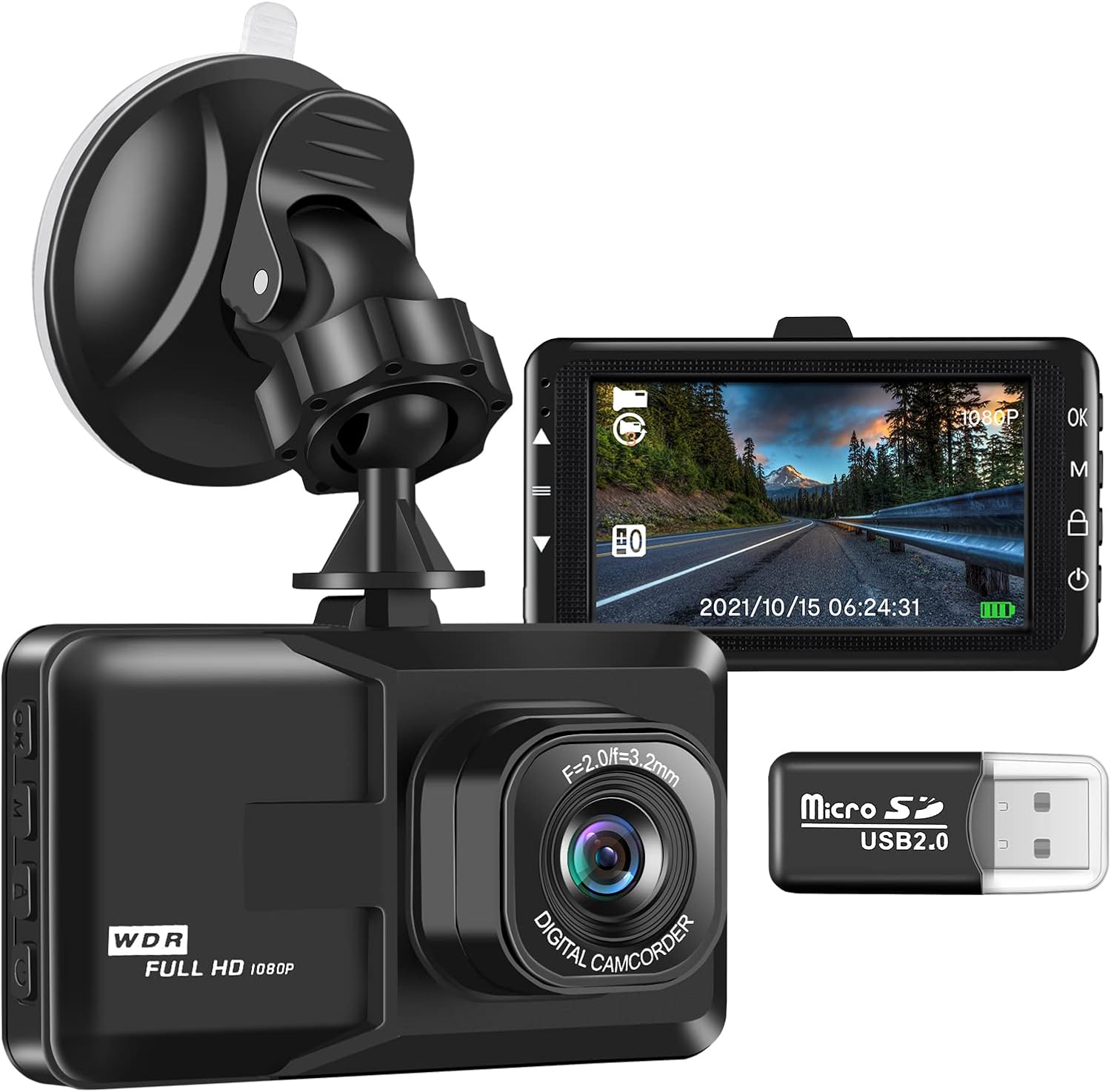 Amazon.com: Dash Cam Front, Dash Camera for Car,3 Inch LCD Screen ...