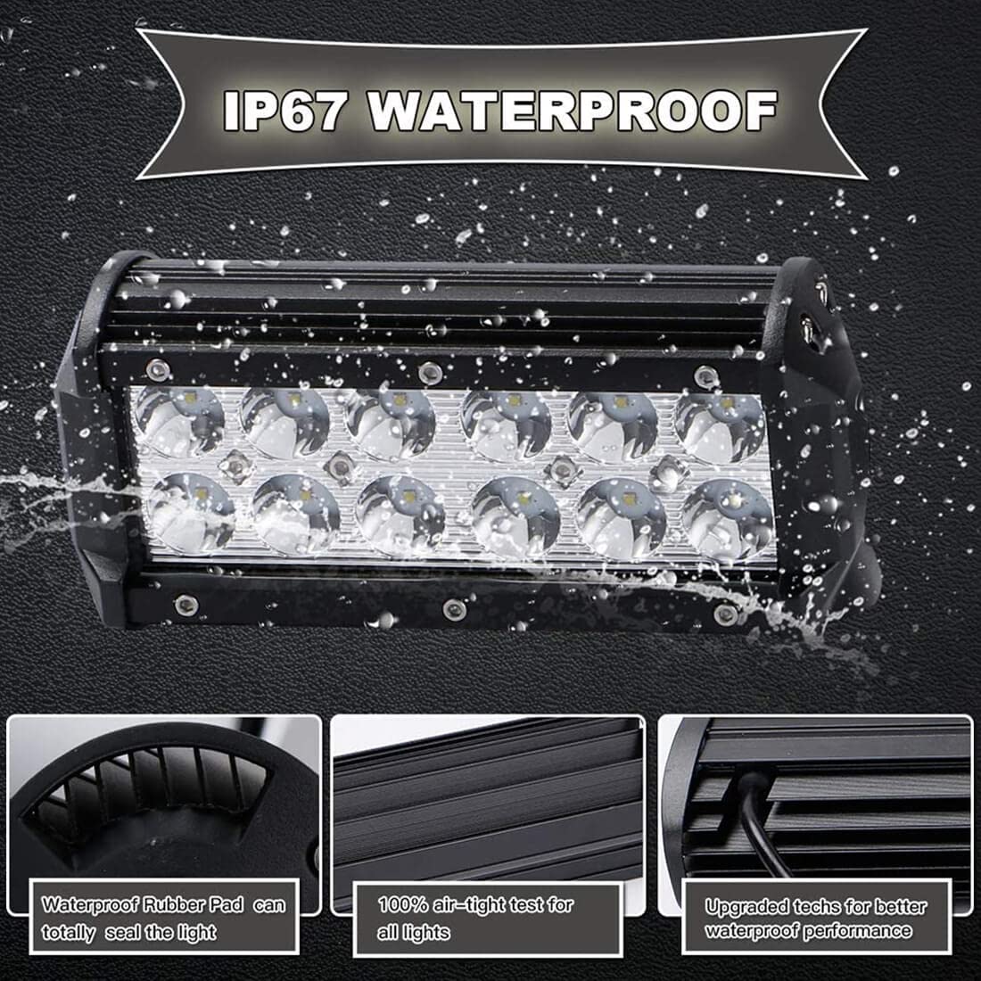 Snapklik.com : 7 Inch LED Light Bar, 240W Led Pods Light