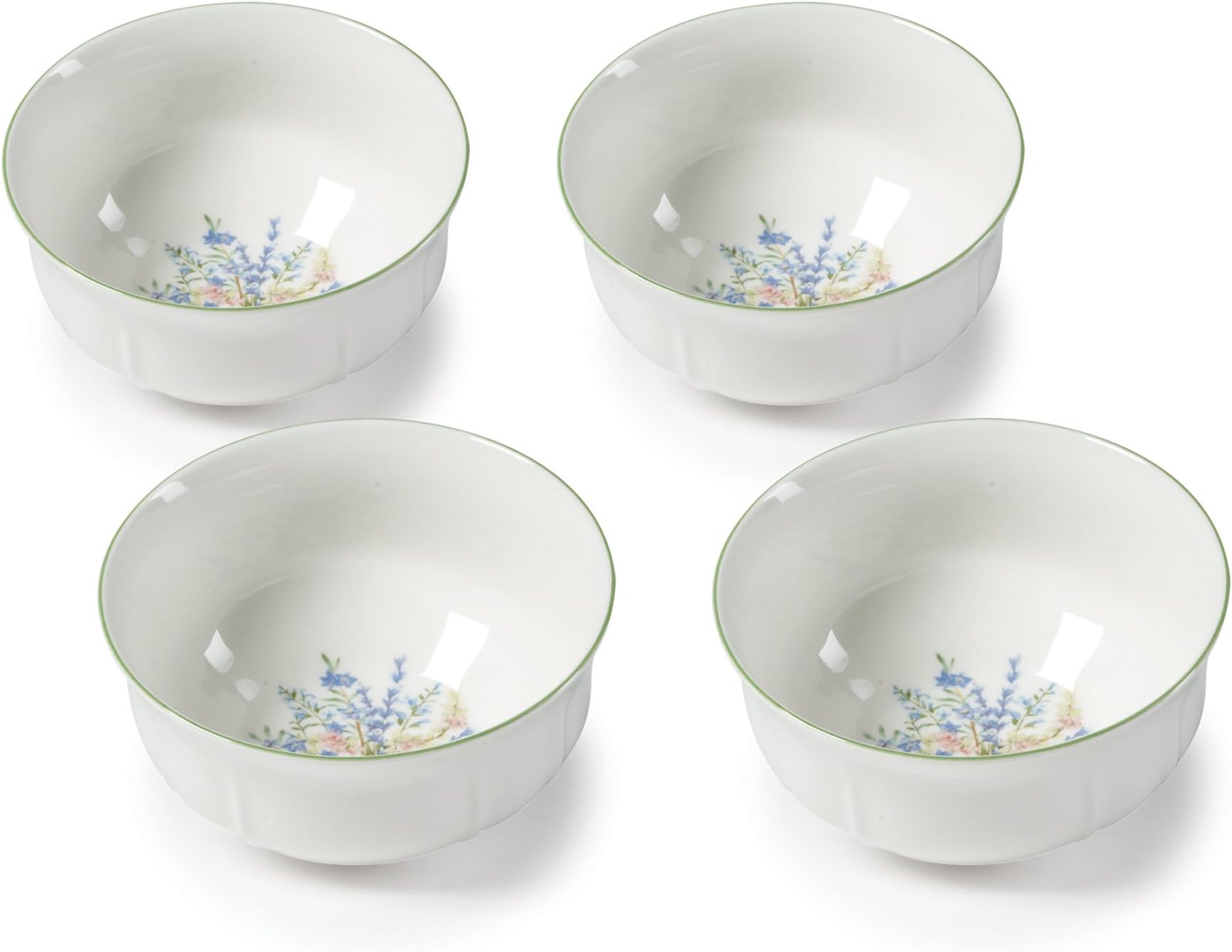 Amazon.com: Mikasa Botanical Bouquet Cereal Bowl, 6-Inch, Set of 4 ...
