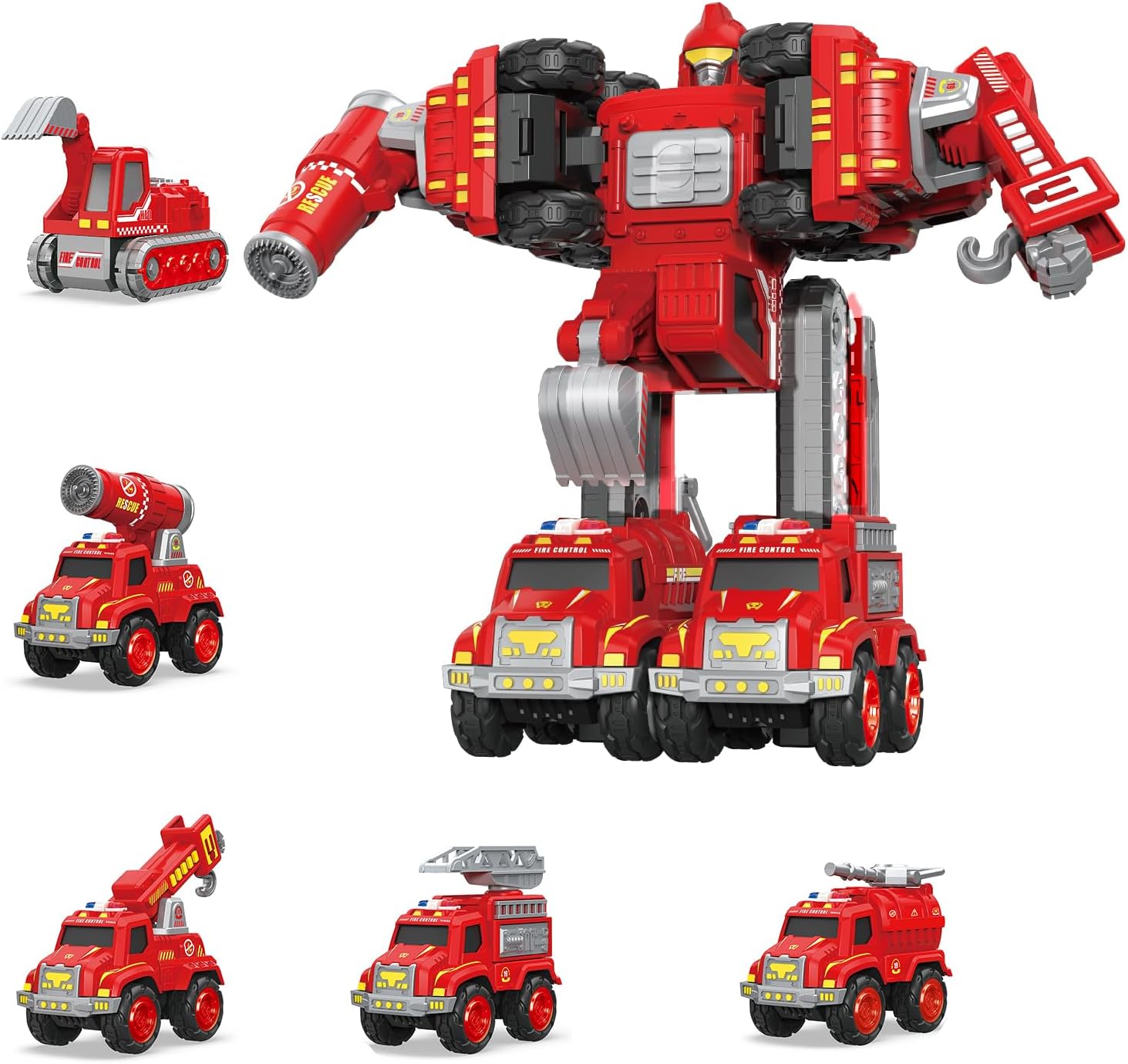 Amazon.com: Funny Boo Transforming Robot Toys for Boys Metal Fire ...