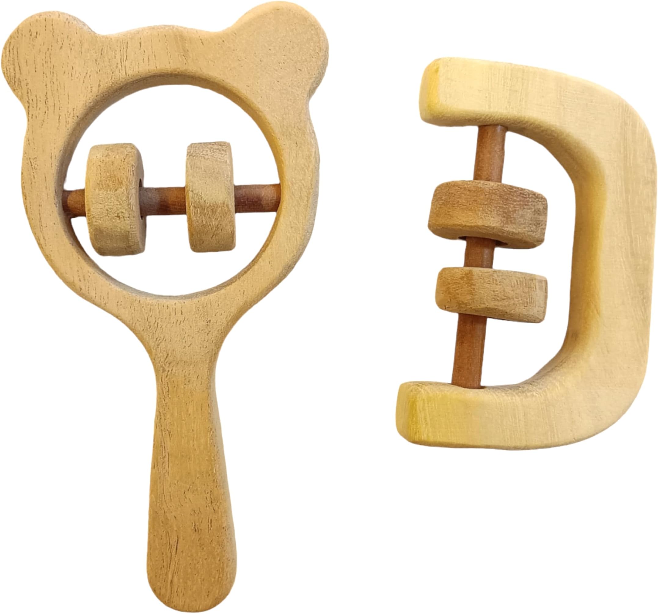 neemtoys® Neem Wooden Rattles | Sound Making Infant Toys for 0 to 3 ...