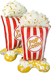 Amazon.com: Giant 60 Inch Self-Standing Popcorn Foil Balloon - Carnival ...