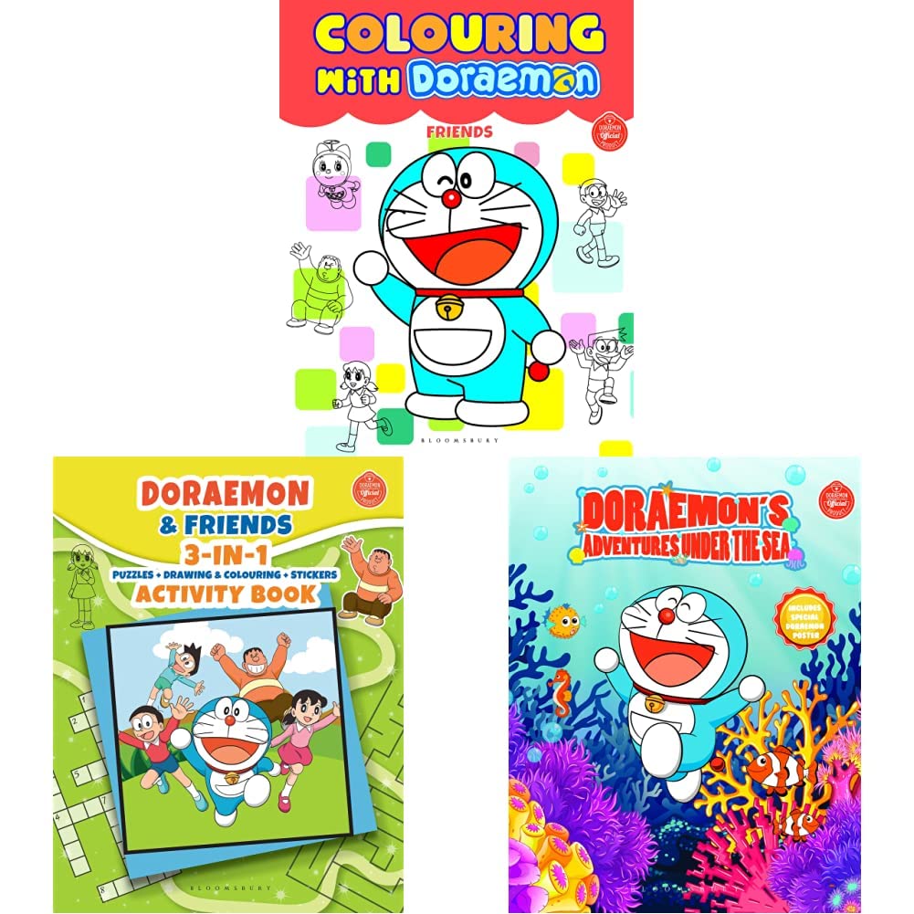 Doraemon Colouring and Activity book combo (Pack of 3) : Amazon.in: Books
