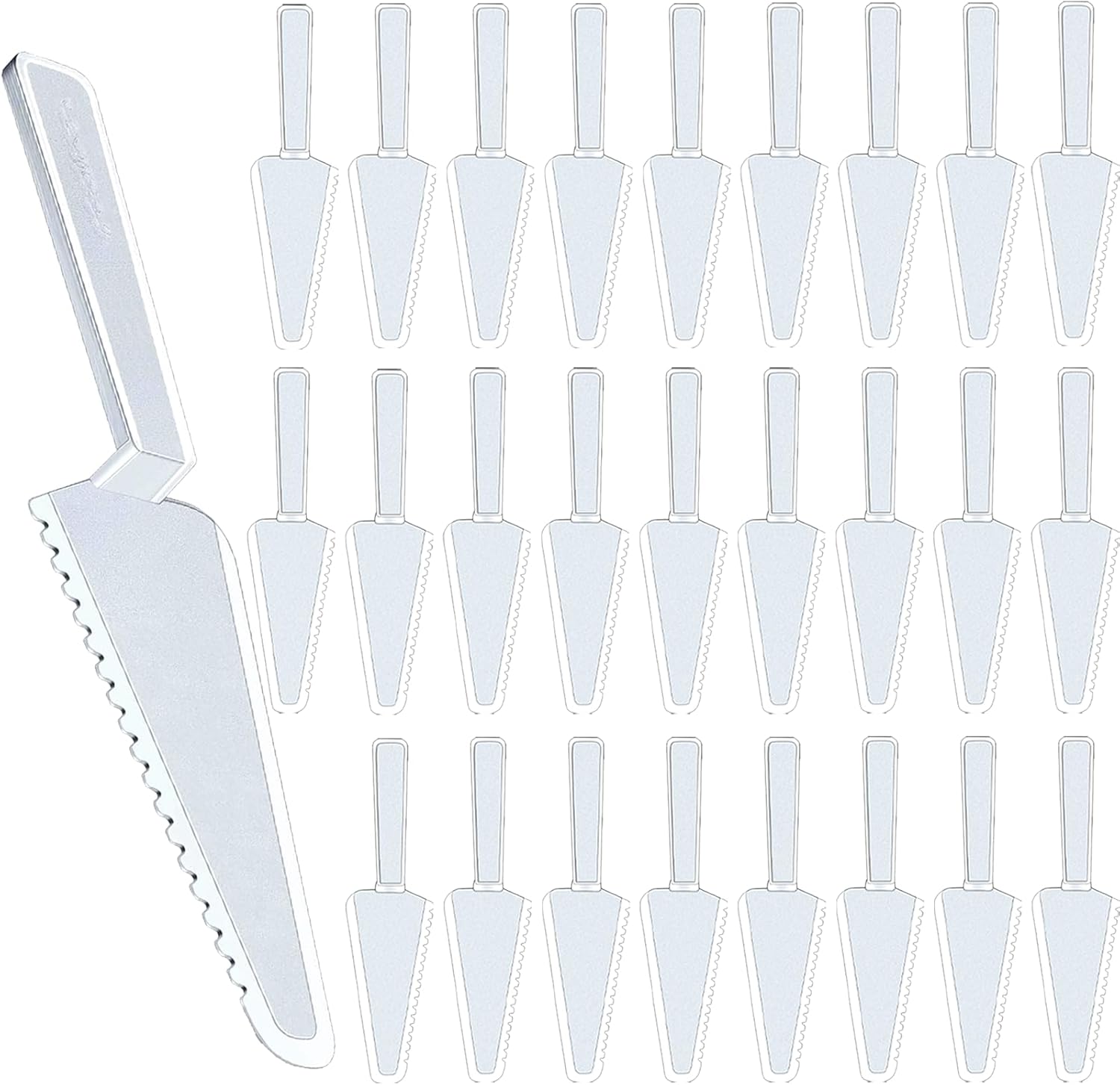 Amazon.com | TINSKY 50Pcs Plastic Disposable Cake Cutter 9.1Inch ...
