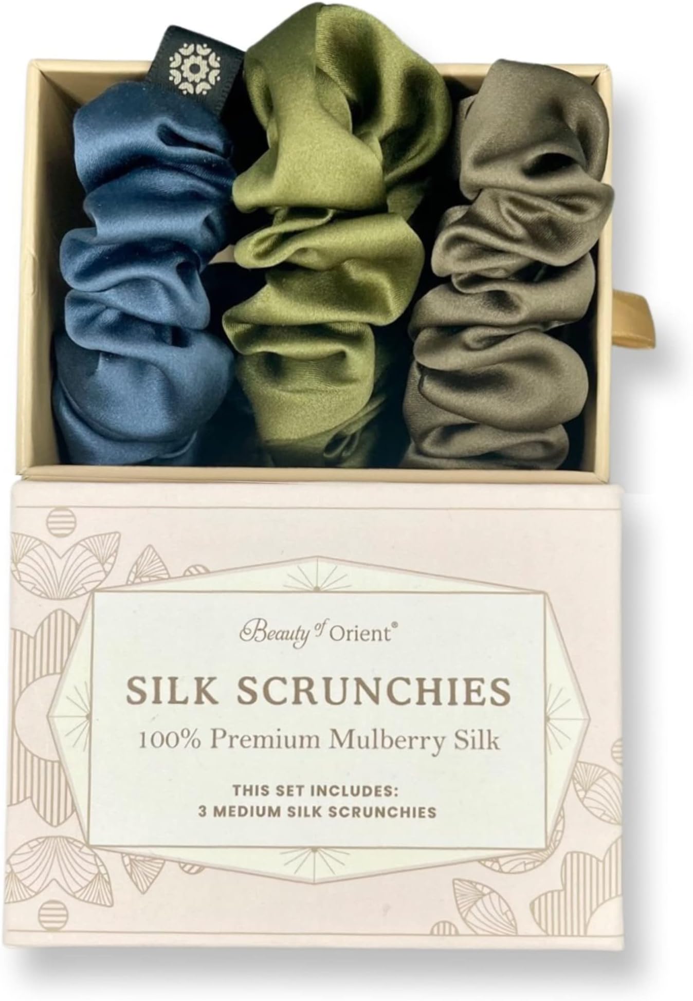 Amazon.com : Blissy Silk Scrunchies (3 Pack) - 100% Pure Mulberry Silk ...