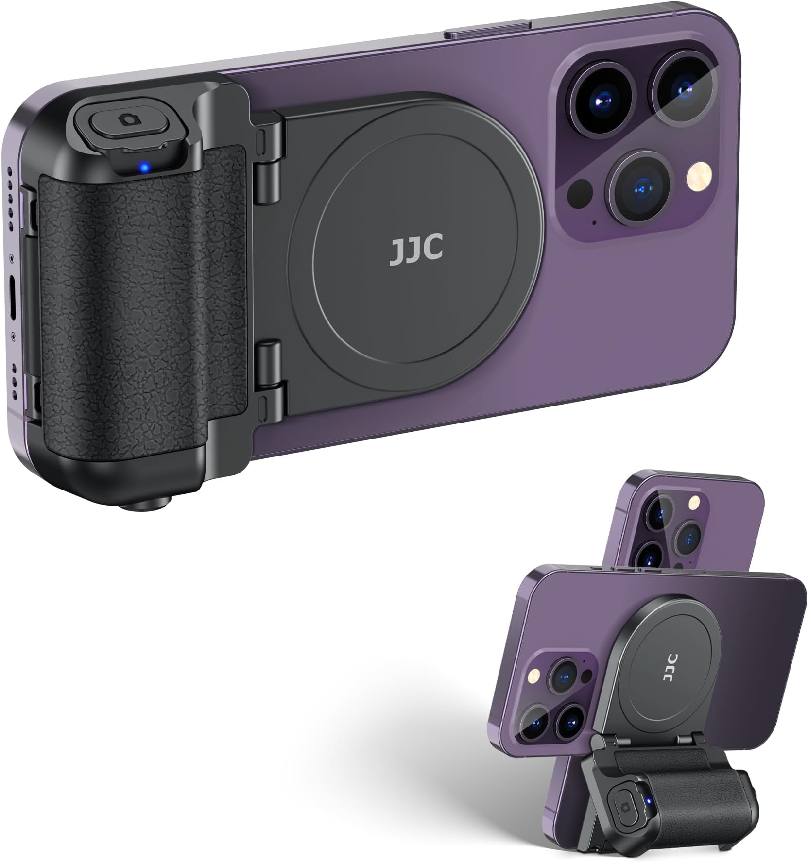 JJC Magnetic Phone Camera Snap Grip, Phone Tripod Mount Adapter Handle ...