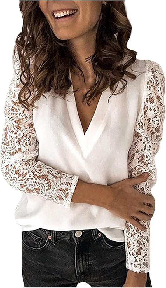 Satiable Damen Bluse Sexy Dünn Mantel Herbst Winter Langarmshirt ...