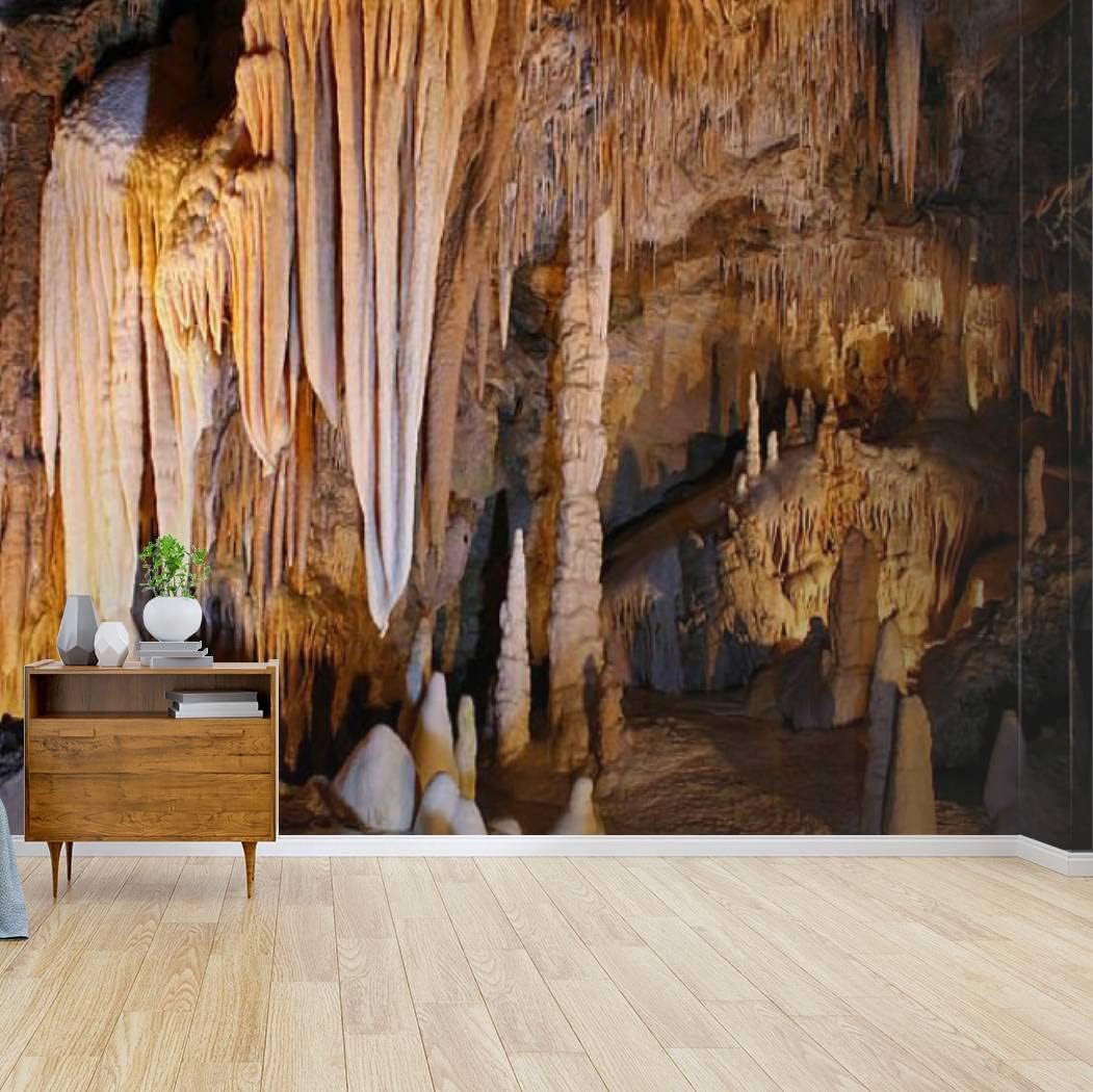 Kanworse Stalactites stalagmites Canvas Wallpaper Print Self Adhesive ...
