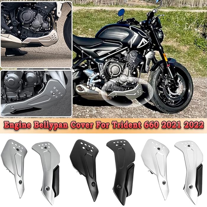 Buy Lorababer Motorcycle Aluminum Bellypan Lower Engine Spoiler Cowling ...