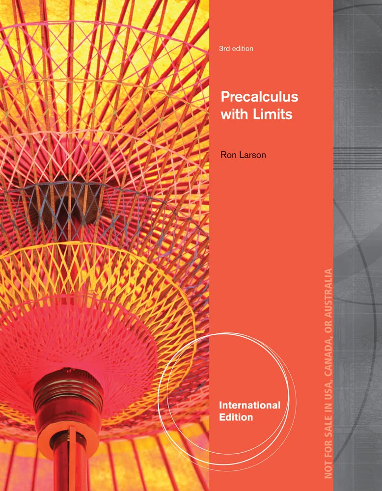 Precalculus with Limits, International Edition: Amazon.co.uk: Larson ...