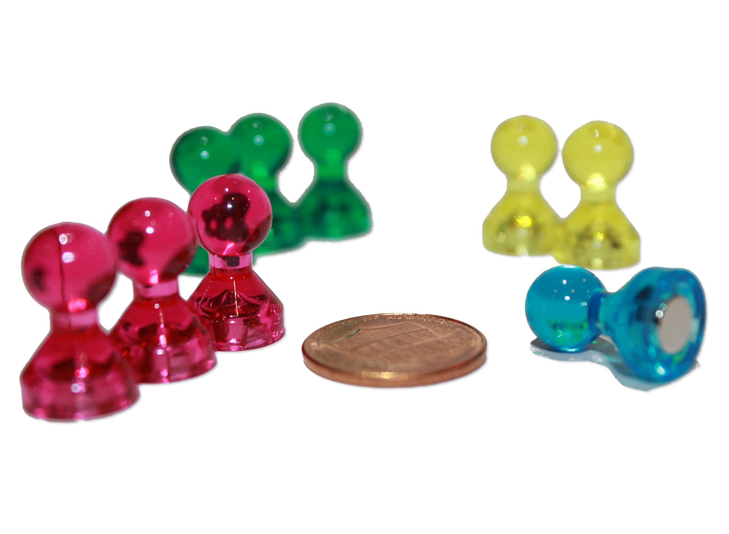 Buy Bullseye Office - 96 Assorted Acrylic Push Pin Magnets - Perfect as ...