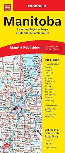 Manitoba Road Map: MapArt Publishing Corporation: 9781554862665: Amazon ...