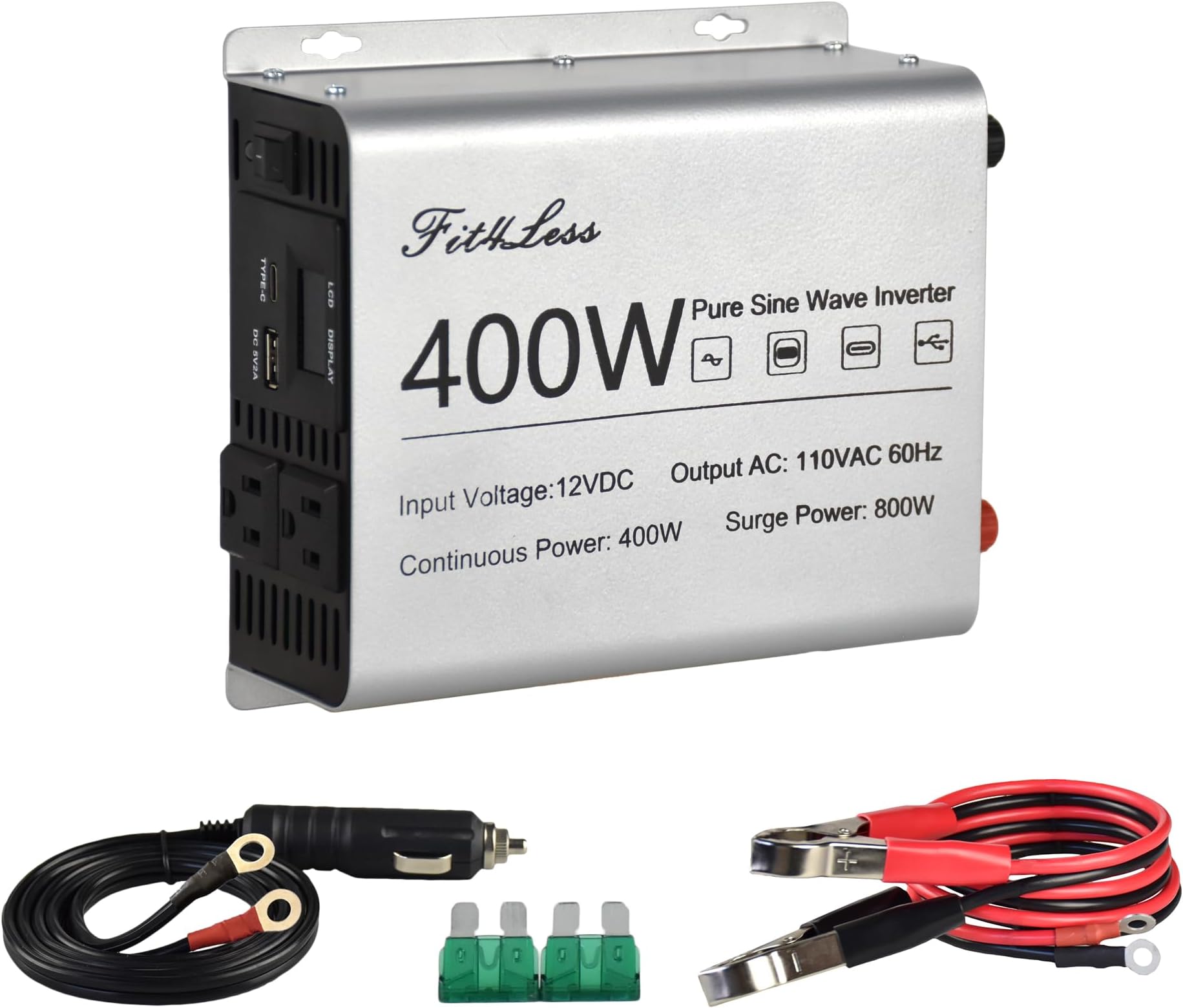 Amazon.com: E-POLAR 300W Car Power Inverter Pure Sine Wave with 60W PD ...
