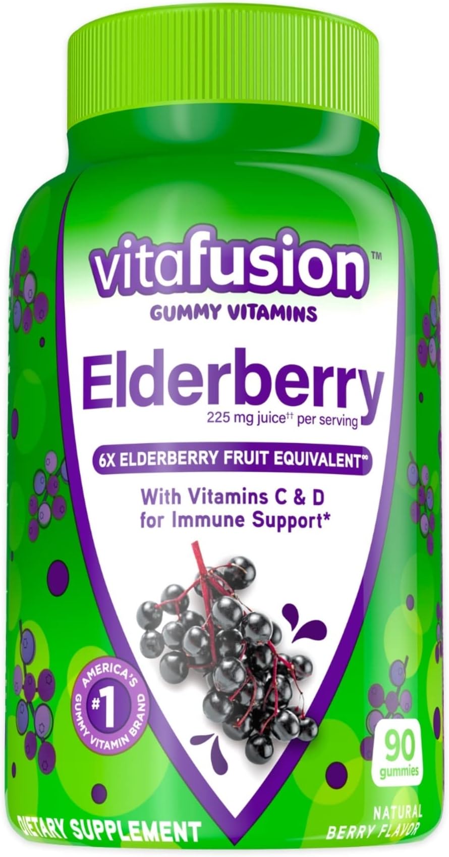 Amazon.com: Vitafusion Elderberry Gummy Vitamins, 90ct Elderberry Gummy ...