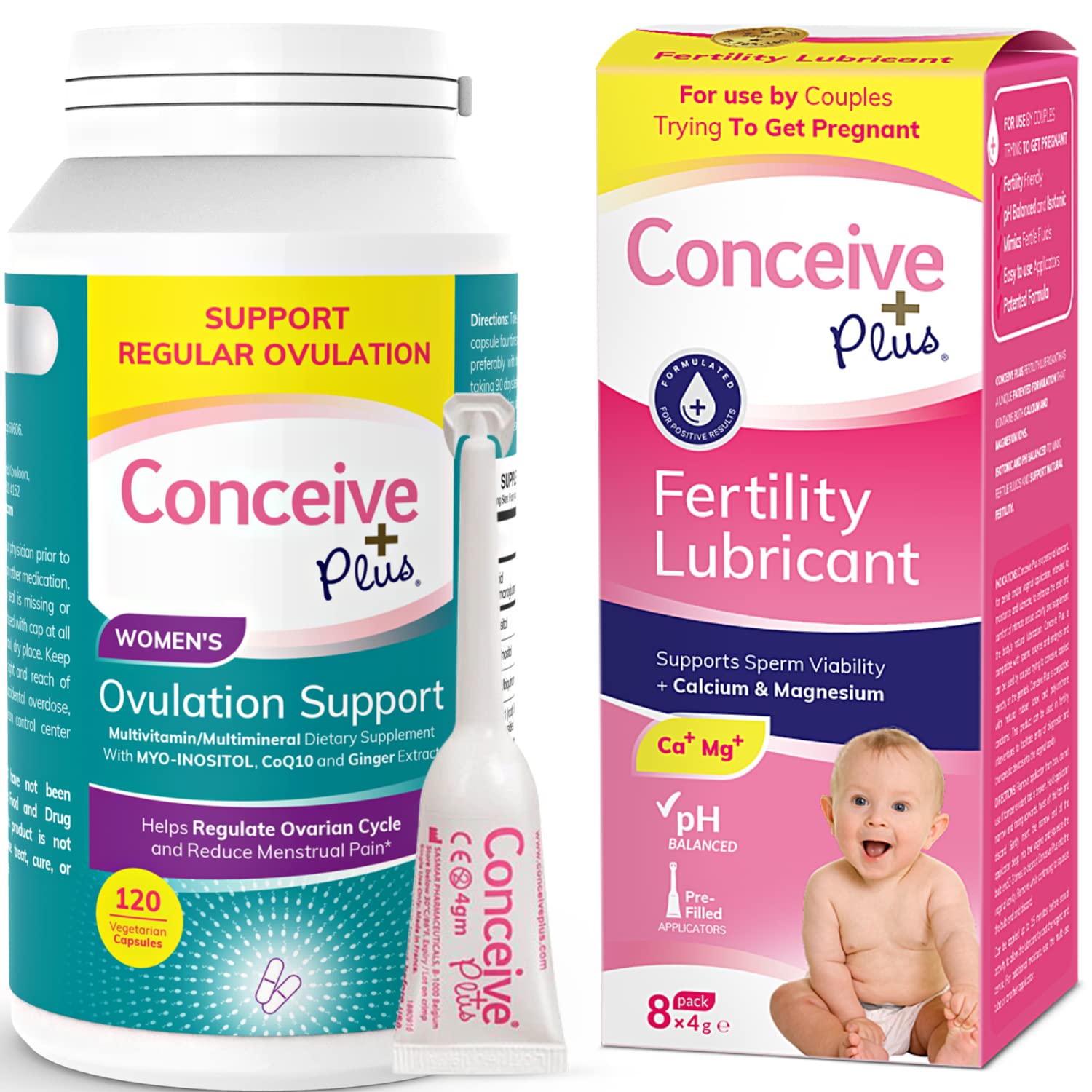Amazon.com: Conceive Plus Fertility Lubricant 8 x 4 Gram Applicators ...