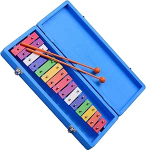 Amazon.com: 15 Note Glockenspiel Xylophone Colorful Aluminum Key ...