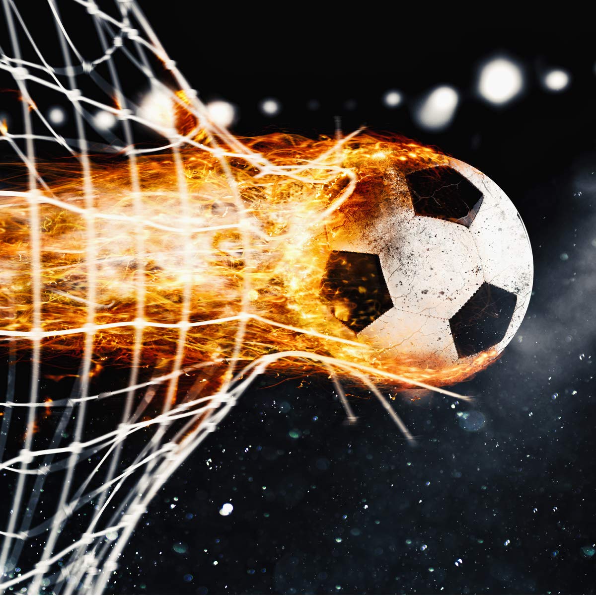 Cool Flaming Soccer Ball Wallpaper