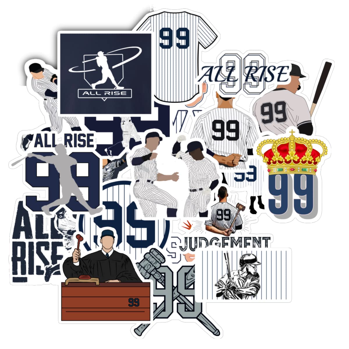 Amazon.com: 20 Pcs Stickers Packs Judges Aesthetic of Colorful Aarons ...