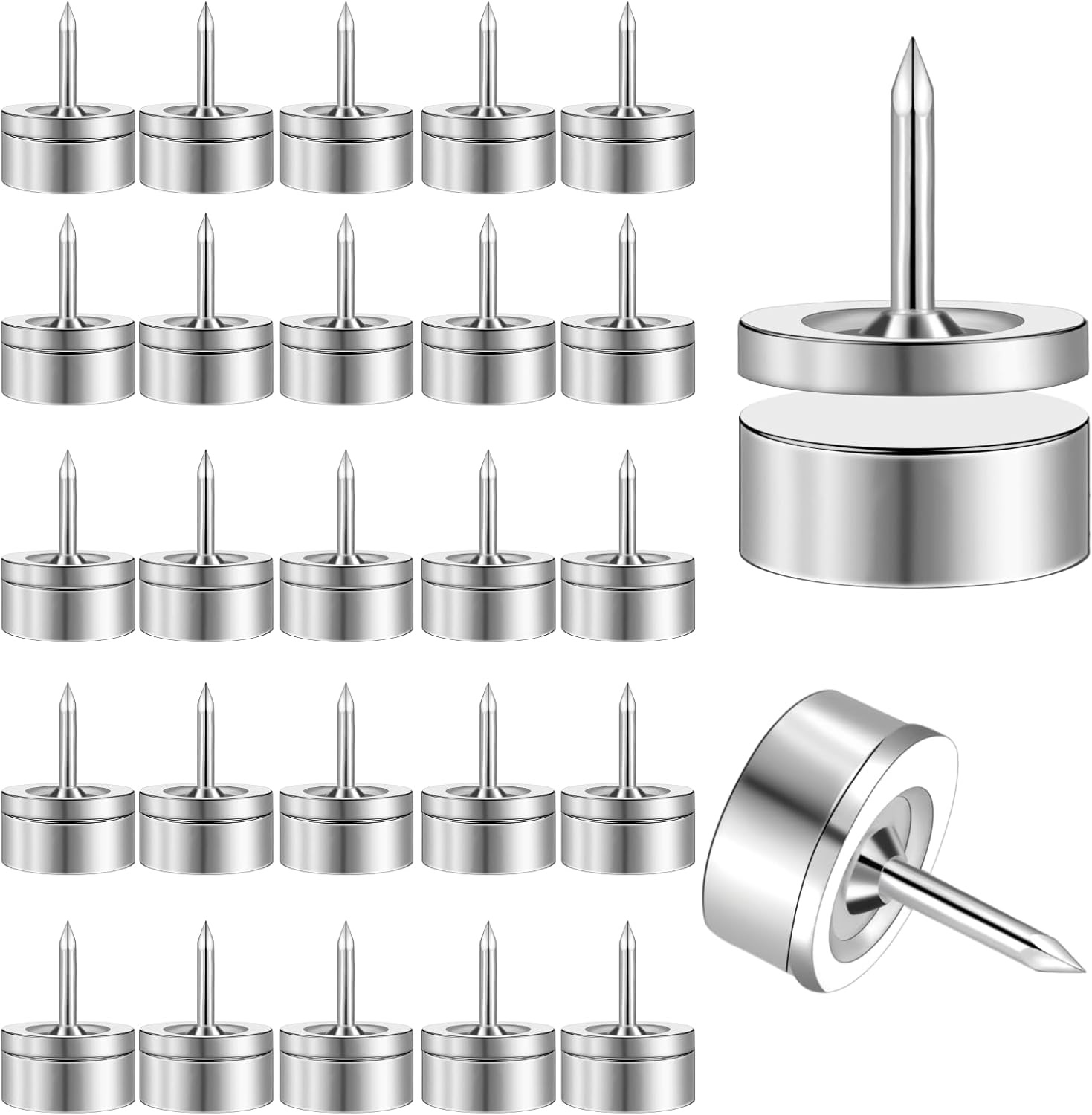 Amazon.com: Magnetic Push Pins, 20 Sets, Wall Bulletin Board, Strong ...