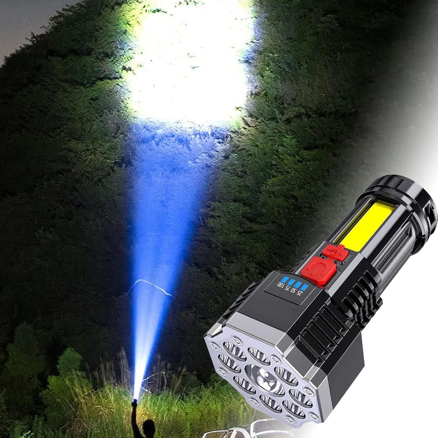 Flashlights High Lumens, Rechargeable LED Flashlight, Super Bright ...