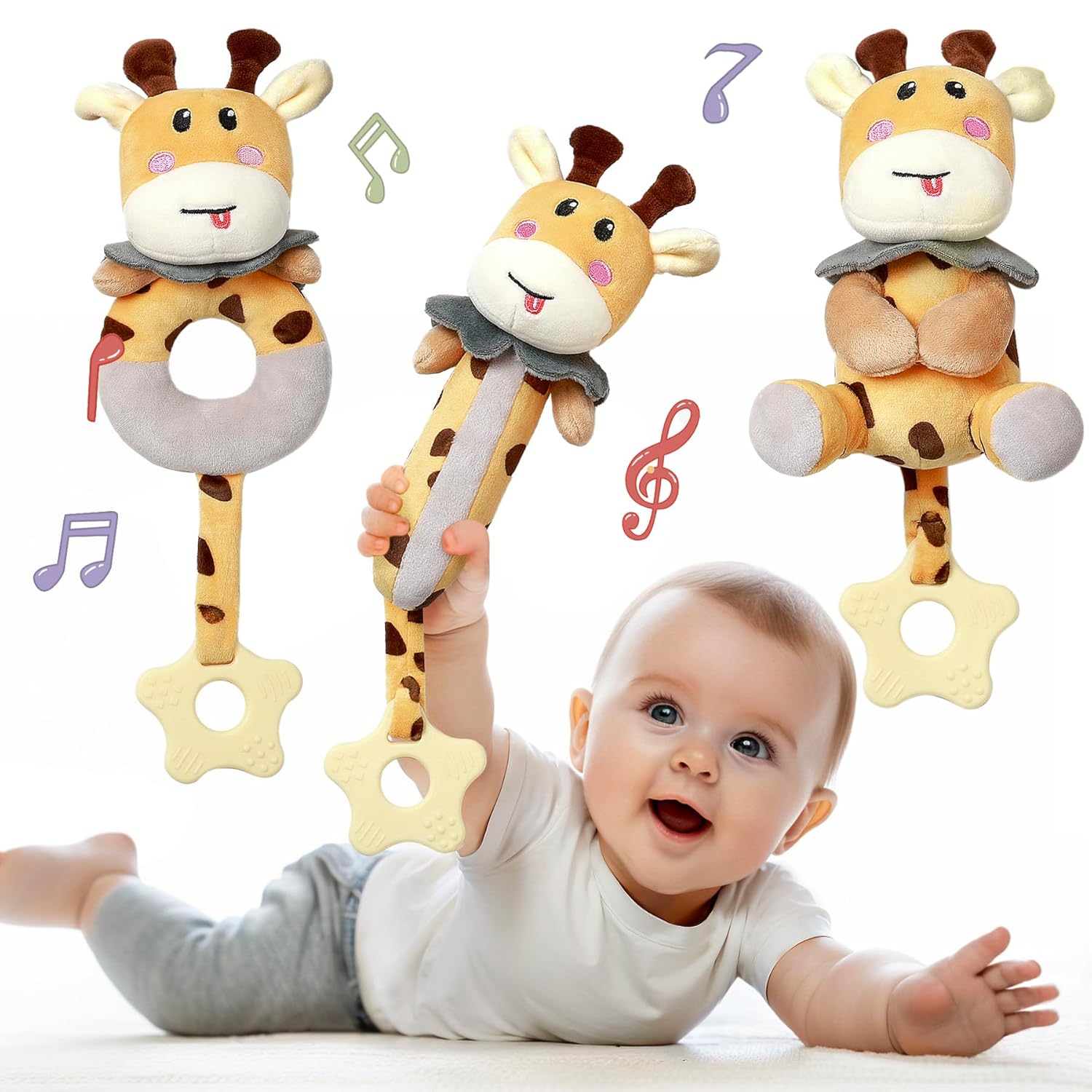 Amazon.com: TUMAMA Baby Rattles 0-6 Months, 3Pcs Infant Boy Toys ...