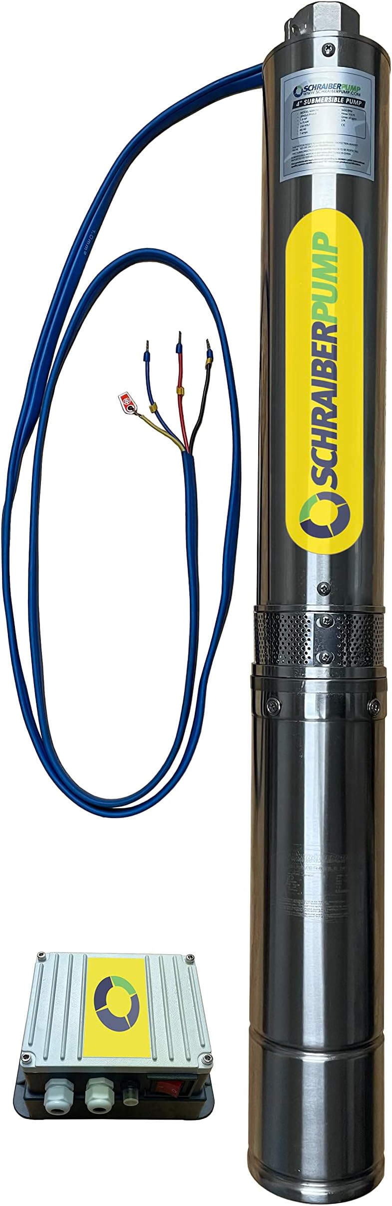 SCHRAIBERPUMP 4" SUBMERSIBLE DEEP WELL PUMP 2HP 230v 577FT 21GPM w ...