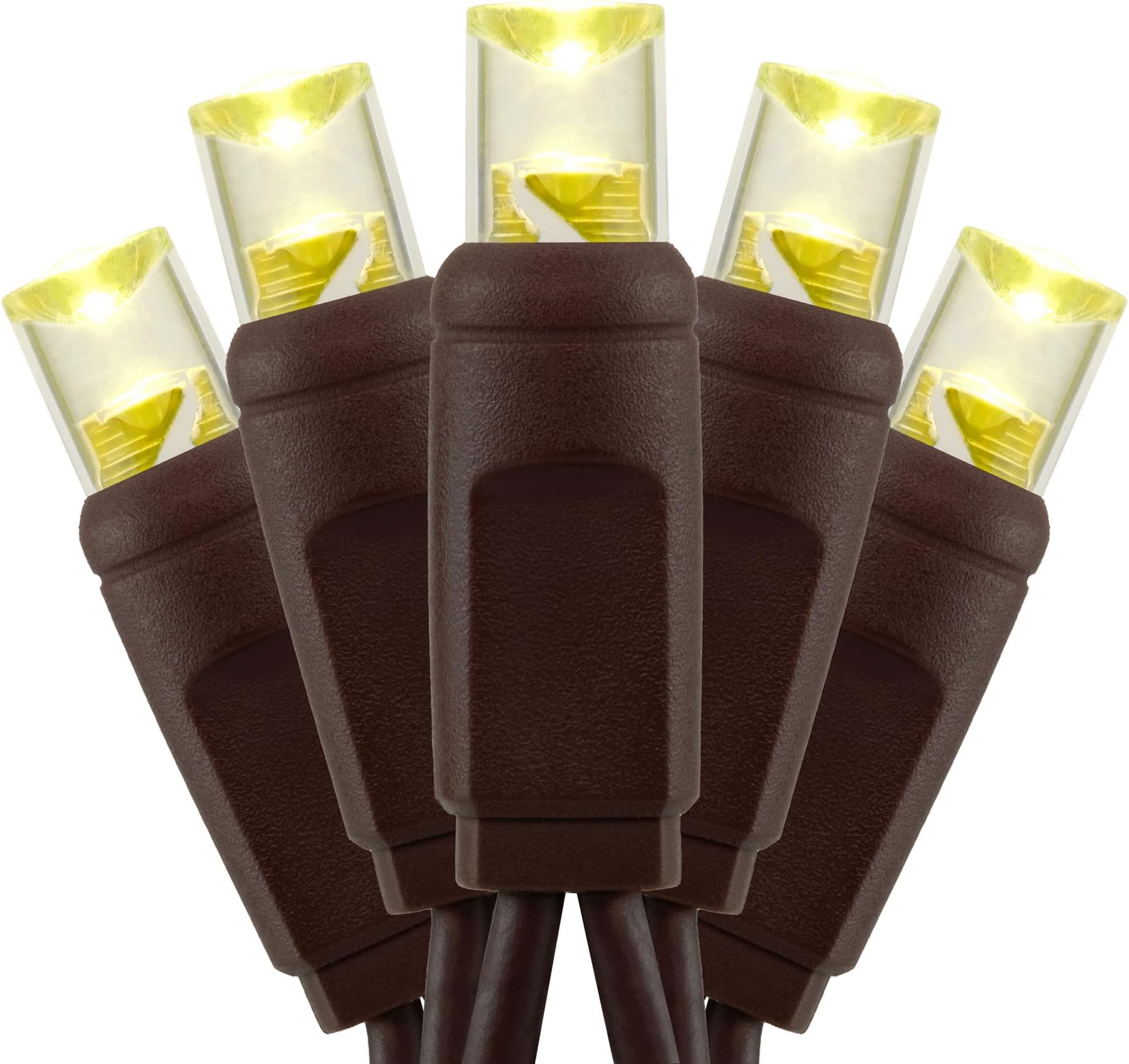 Amazon.com: LED Christmas Light String 70 Warm White Wide Angle (5mm ...