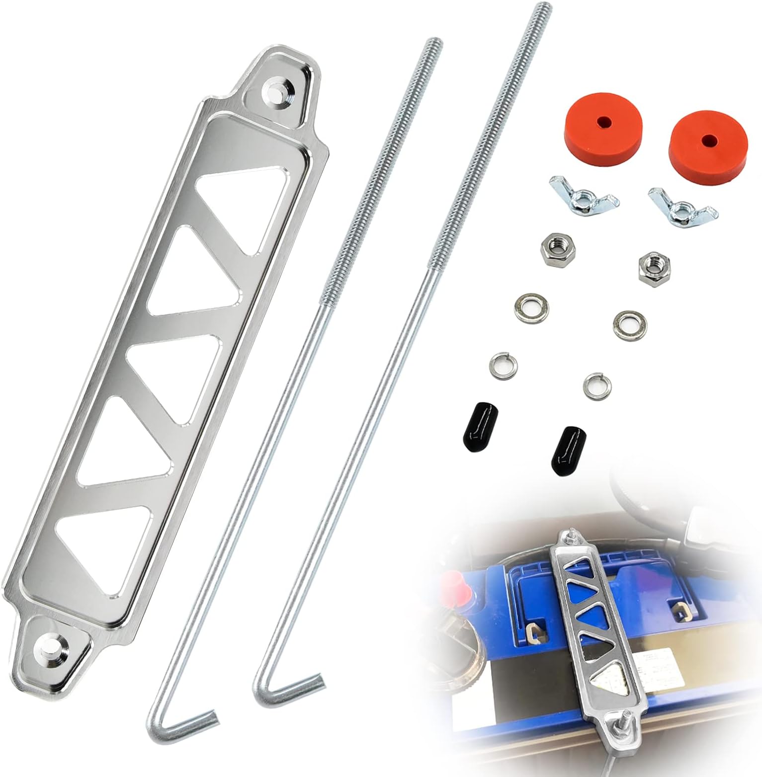 Amazon.com: Battery Hold Down Bracket Holder, Car Battery Holder Kit ...