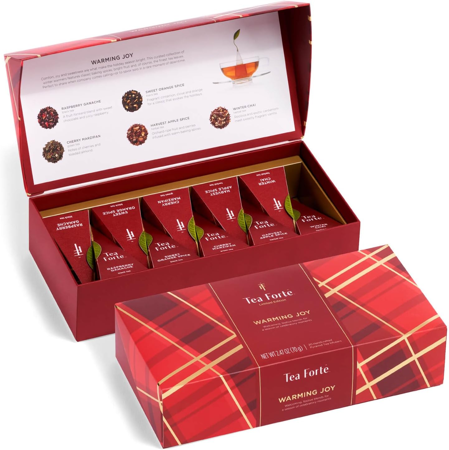 Amazon.com: Tea Forte Warming Joy Gift Set, Holiday Spice Tea Sampler ...