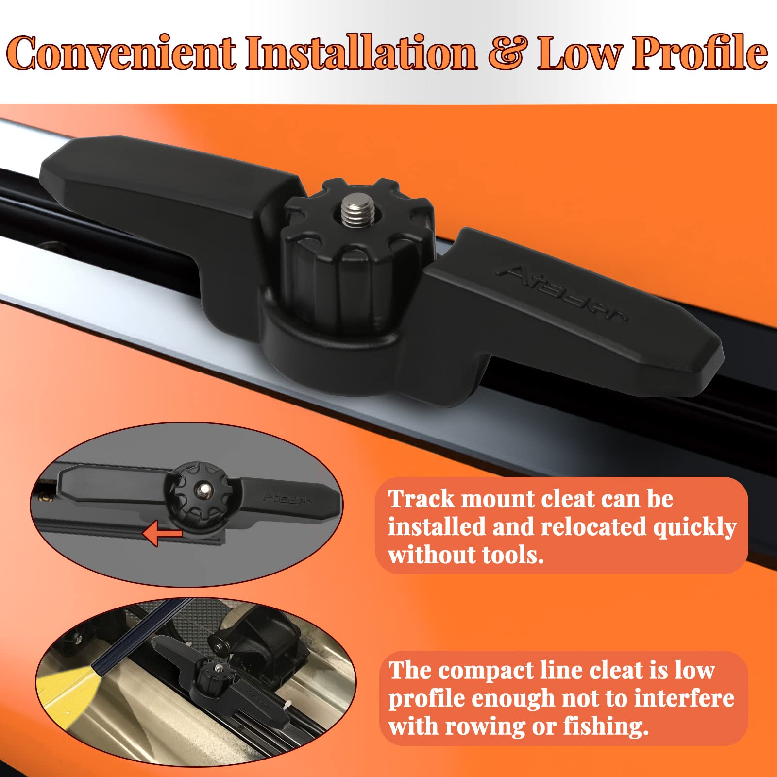 Snapklik.com : Atader Kayak Cleat Track MountExtended Kayak Rail Cleat ...