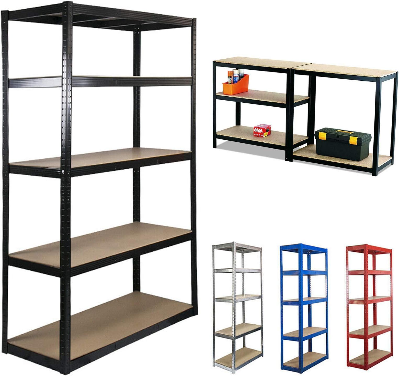 Zevcri Garage Shelving Unit 150x70x30cm 5 Tier Shelving Units for ...