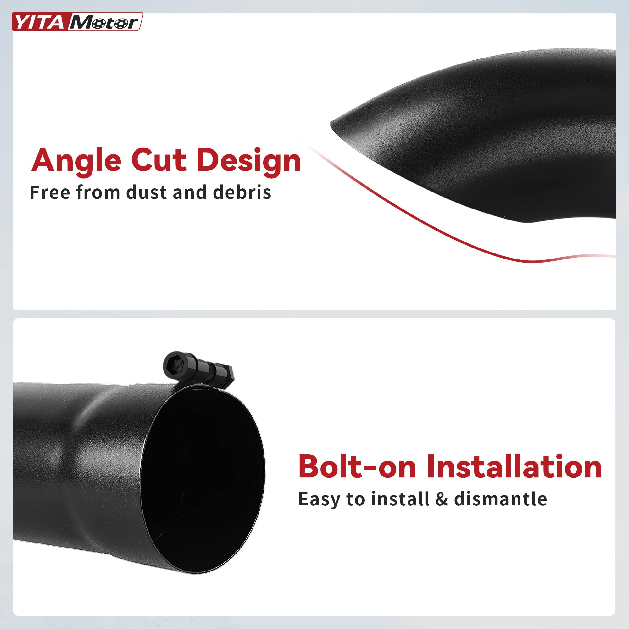 Snapklik.com : 4 Inch Turn Down Exhaust Tip, 4" Inlet 4" Outlet 15 ...